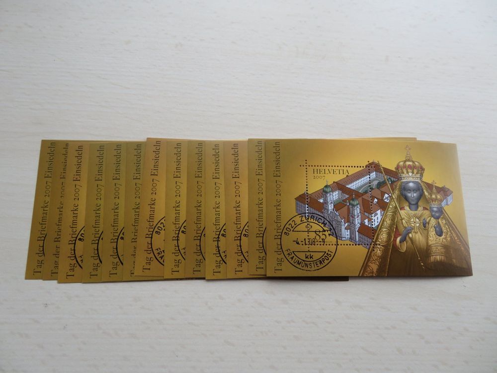 13x Sonderblock 2007 Einsiedeln " 4. 1. 08 " Kat 195.- (Neu (gemäss Beschreibung)) in Burgdorf ...