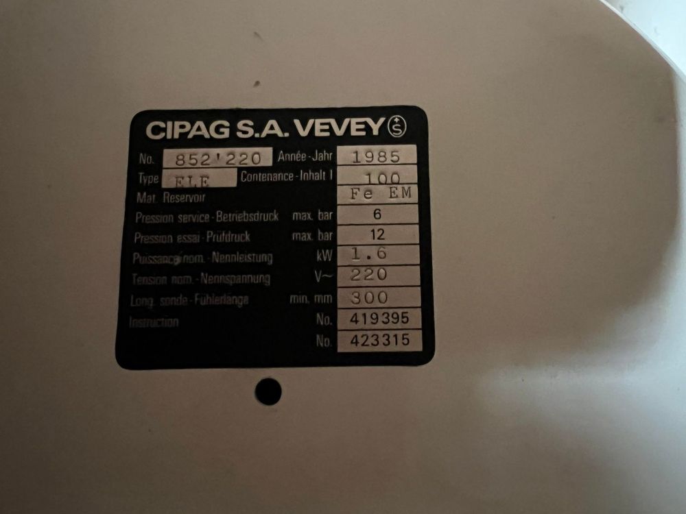 Cipag Küchenboiler // Chauffe-eau de cuisine 100l | Kaufen auf Ricardo