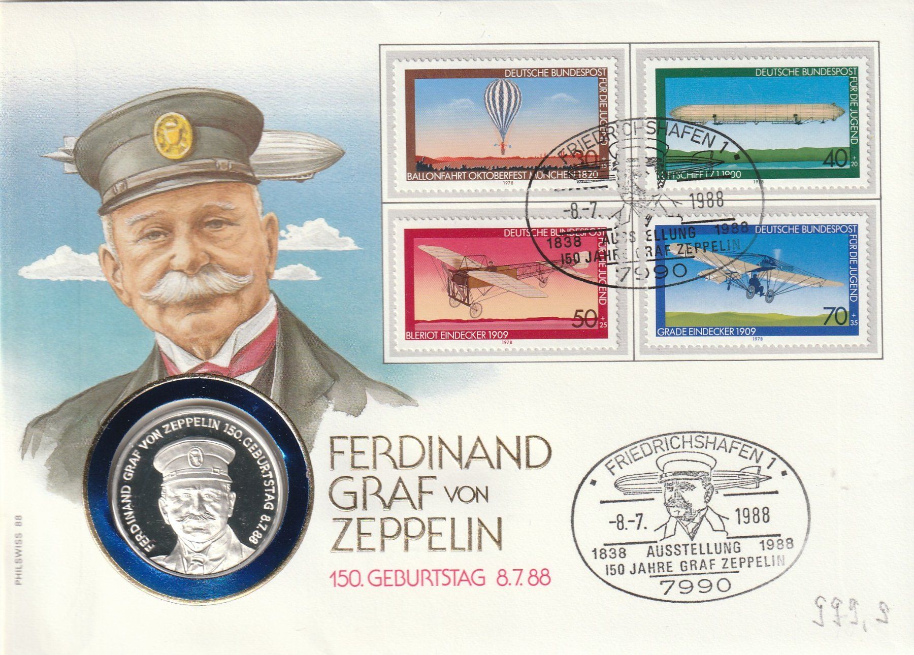 Numisbrief Ferdinand von Zeppelin 1988 (Gebraucht) in Rorschacherberg ...