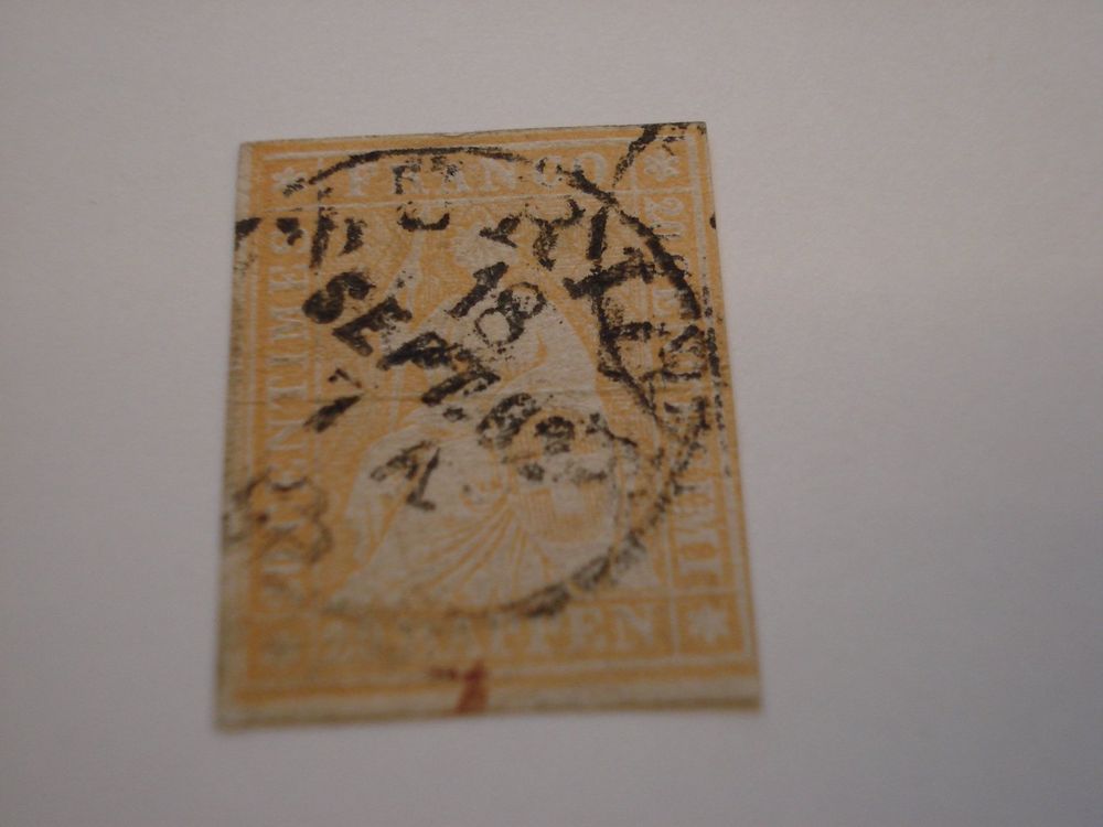Strubeli 20 Rp, orange, gestempelt Zürich 1862 23G (Gebraucht) in Niederwil AG für CHF 4.8 – mit ...