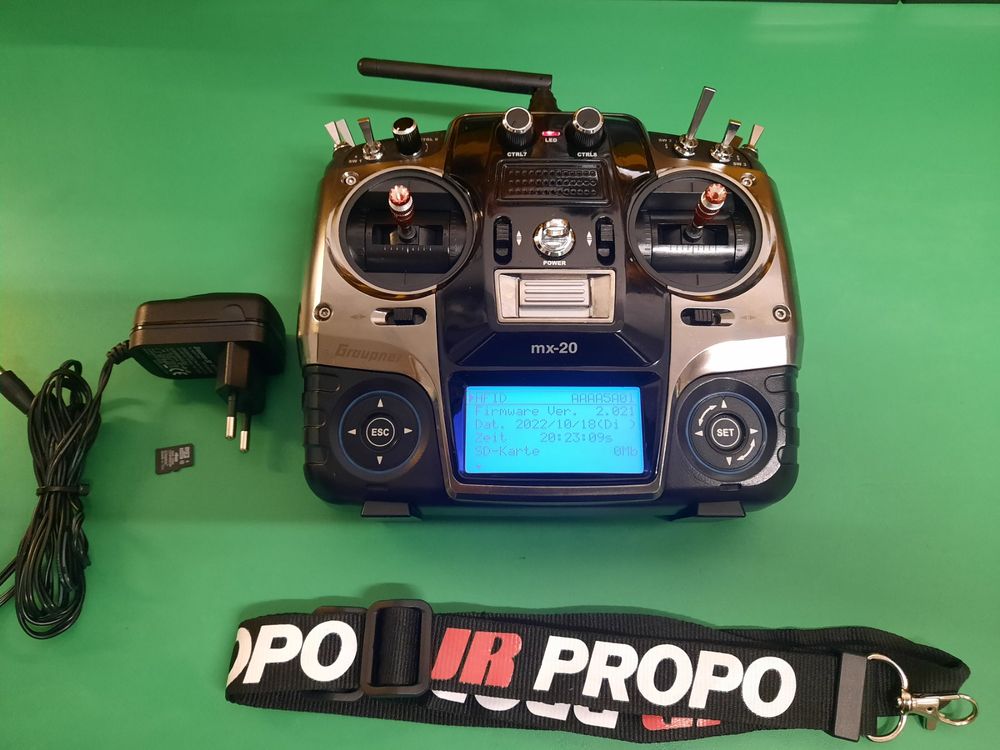 Graupner MX-20 HoTT 2.4GHz 12-Kanal Fernsteuerung SW V2.021 | Kaufen ...