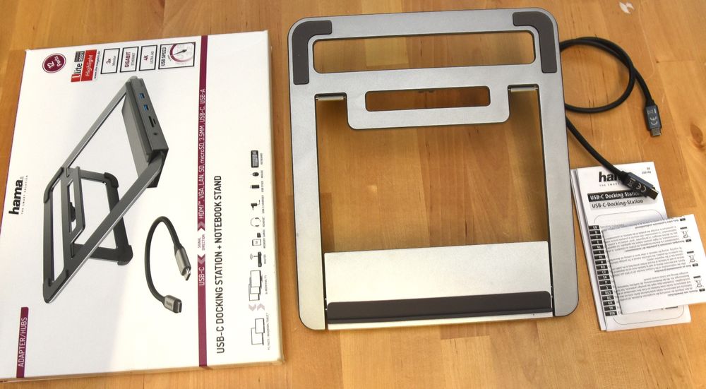 Hama USB-C-Docking-Station mit Notebook-Stand, 12 Ports | Kaufen auf ...