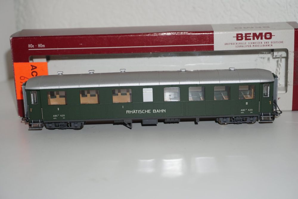 BEMO 3261 190 - RhB ABC4 620 Stahlwagen grün H0m (Gebraucht) in Matten b. Interl für CHF 36 ...