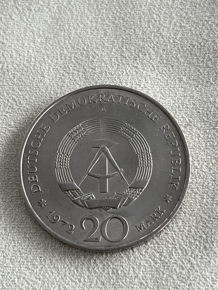 DDR 20 Mark Münze 1972 - Friedrich Schiller - Rarität (Gebraucht) in ...