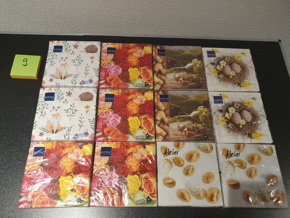 Servietten - 12 Packungen - 33cm x 33cm (Neu und originalverpackt) in ...