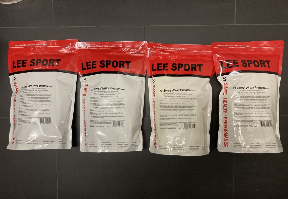 Swiss Whey Protein mit 80% Proteingehalt LEE Sport (Neu und ...