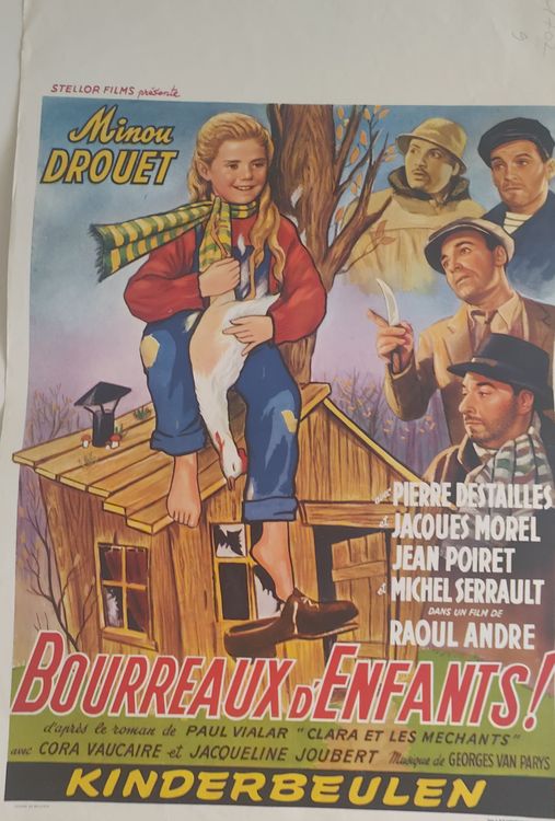 Affiche originale Bourreaux d'enfants ! 1952 Minou Drouet (D'occasion ...