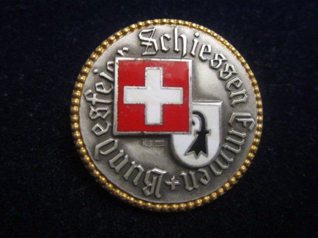 Bundesfeier Schiessen Emmen - emailliertes Wappen Basel BS (Gebraucht ...