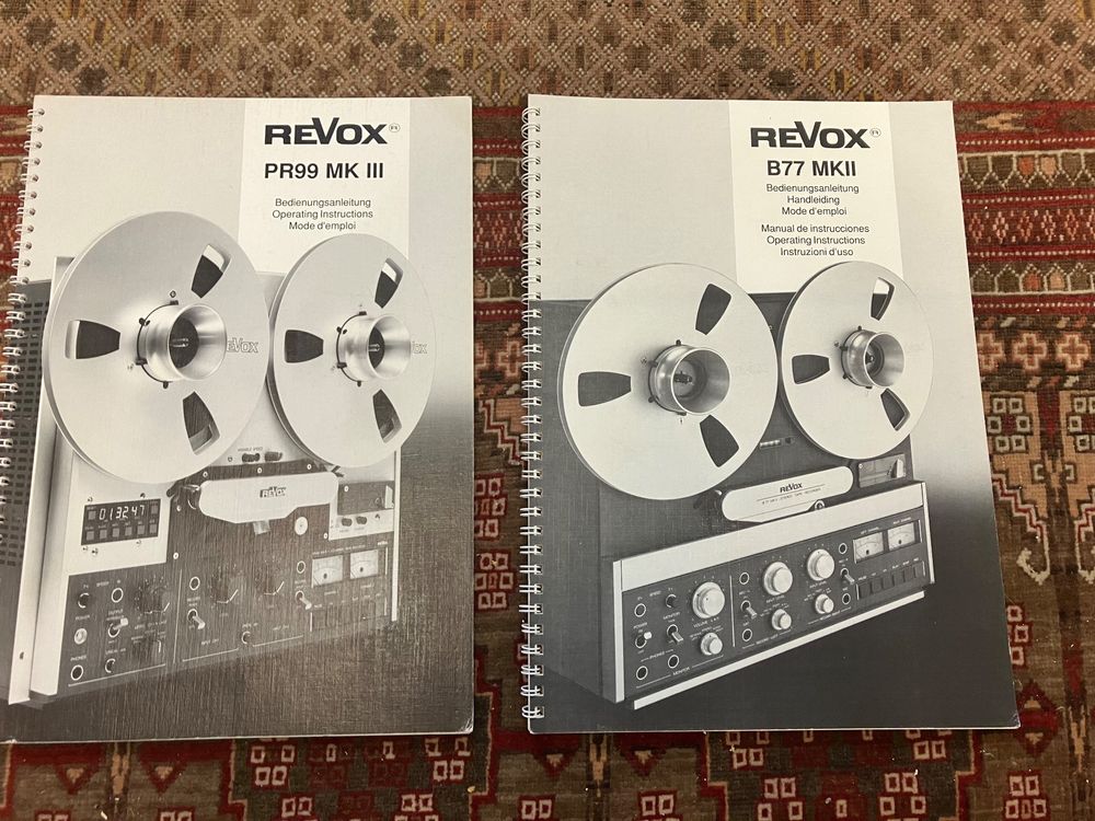 Revox pr99 b77 Betriebsanleitung (Gebraucht) in Zunzgen für CHF 57 – mit Lieferung auf Ricardo ...