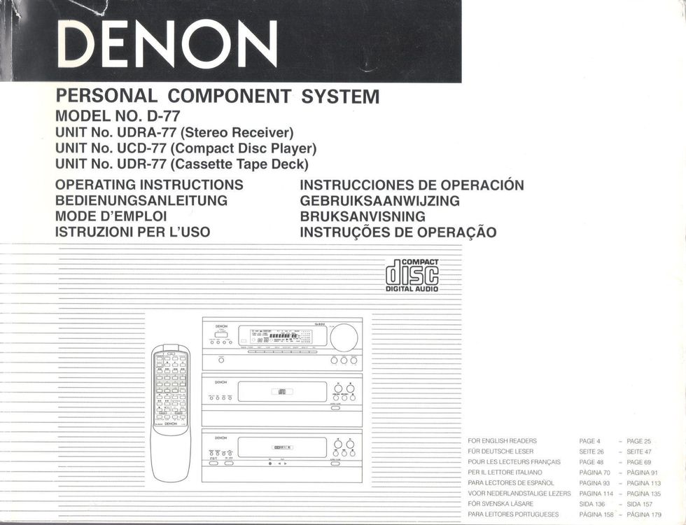 Denon D-77 Stereoanlage (Gebraucht) in Reinach für CHF 170 – mit ...