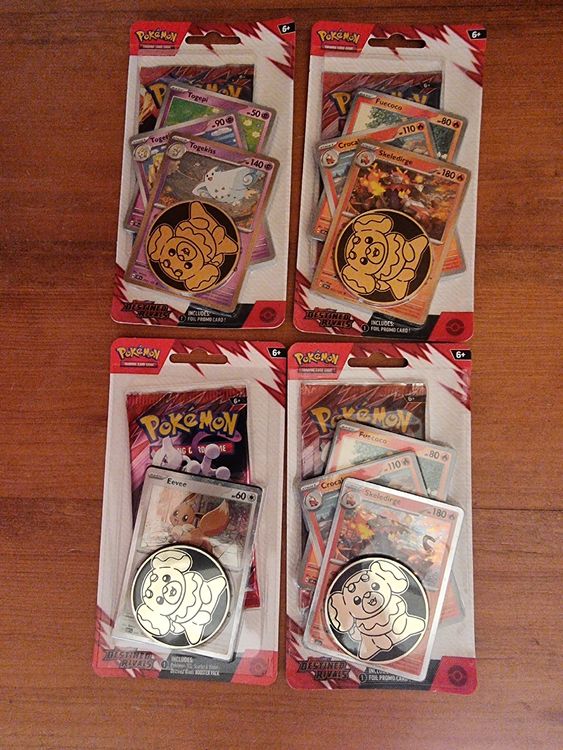 Promo Card Destined Rivals Boosters ENGLISH 4 x (Neu und ...