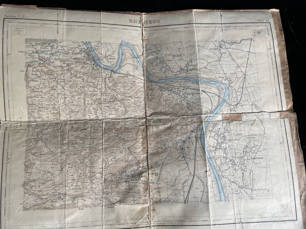 Karte Rheineck 1888 (Eidg. Stabsbureau) (Gebraucht) in Teufen für CHF 20 – nur Abholung auf ...