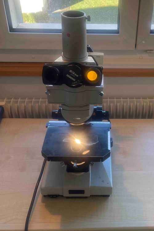 Nikon Labophot Fluoreszenz Mikroskop Trinocular f head dm510 (Defekt ...