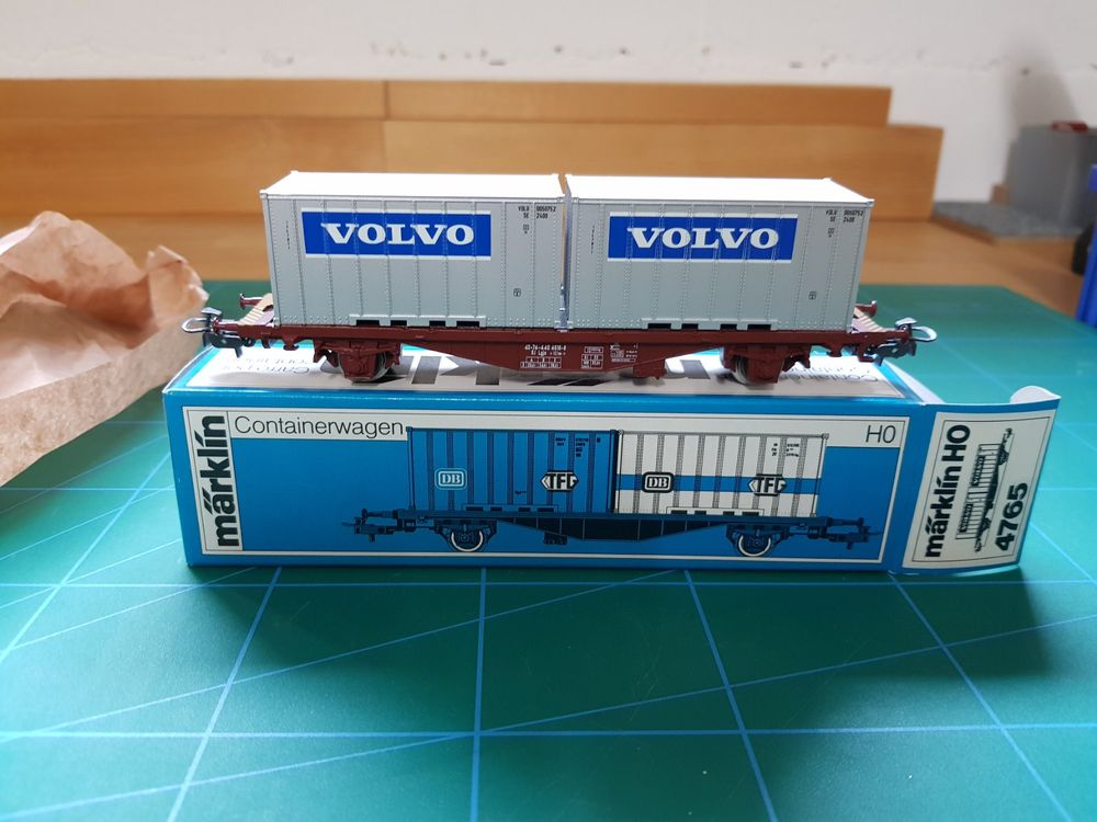Märklin H0 4765 Containerwagen "VOLVO" (Neu und originalverpackt) in ...