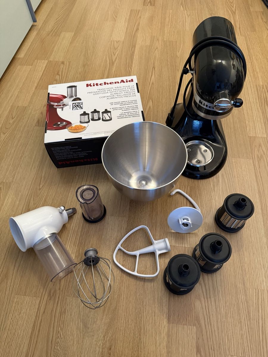 KitchenAid K 45 Classic black mit Zusatzset - Top Zustand! (Gebraucht ...