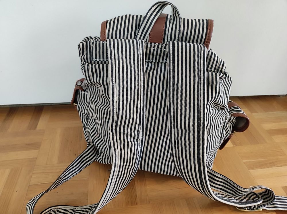 Gestreifter Stoff Rucksack | Kaufen auf Ricardo