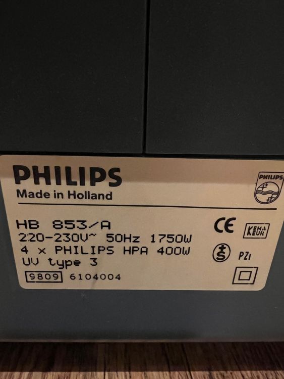 Philips Home Solarium HP 853/A (Gebraucht) in Hellikon für CHF 18 – nur ...