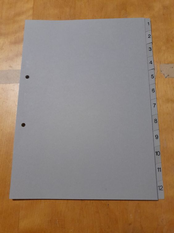 Register A4 1-12, grau | Kaufen auf Ricardo