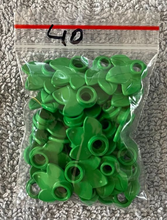 Lego 40 x Plant Plate, Round 1 x 1 with 3 Leaves - 32607 (Gebraucht) in ...
