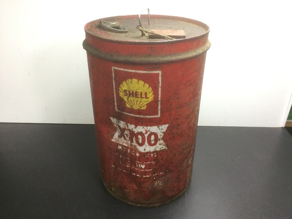 Antike grosse Shell x-100 Ölkanne Fass | Kaufen auf Ricardo