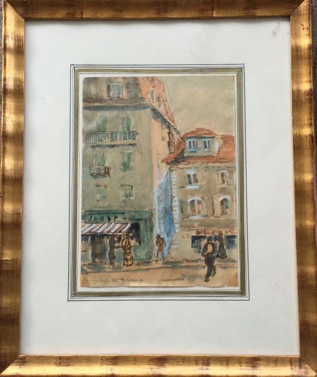 Gassen Scene Aquarell Unleserlich Signiert (Gebraucht) in Root für CHF 10 – mit Lieferung auf ...