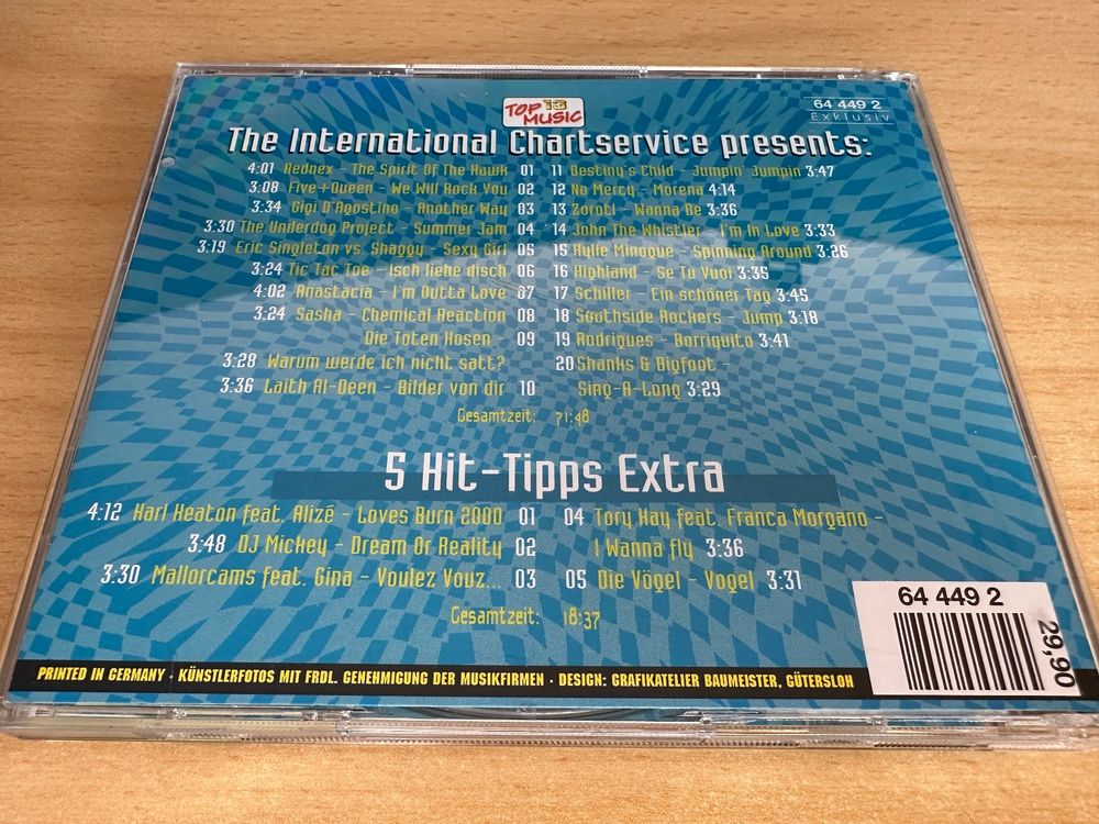 Various – 20 Tophits - The International Charts 6/2000- 2 CD (Gebraucht ...