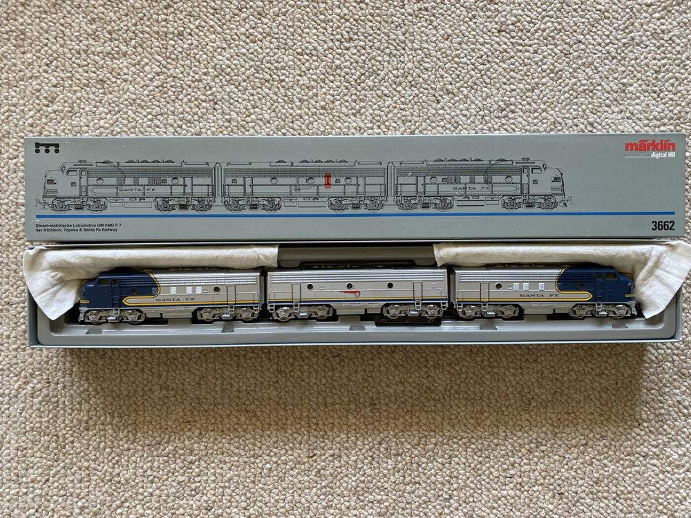 Märklin 3662 USA Diesel-elektrische Lokomotive "Santa Fe" (Neu und ...
