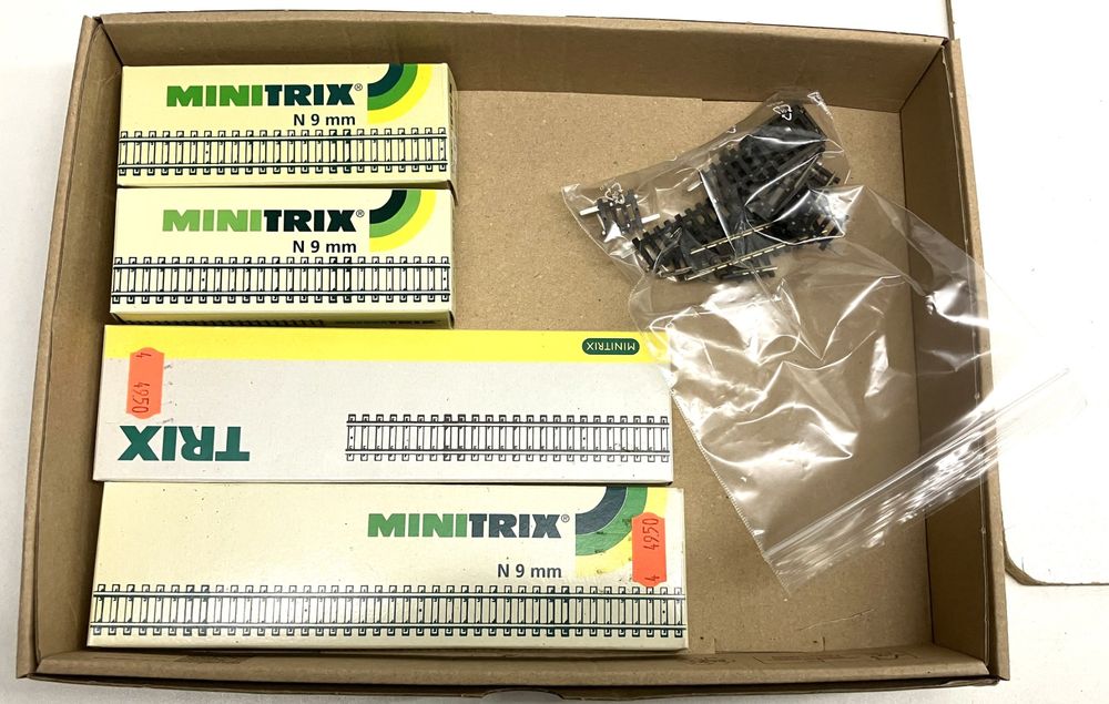 Minitrix N: Schienen-Weichenset 32tlg - 2x Bogenweichen... (Gebraucht ...
