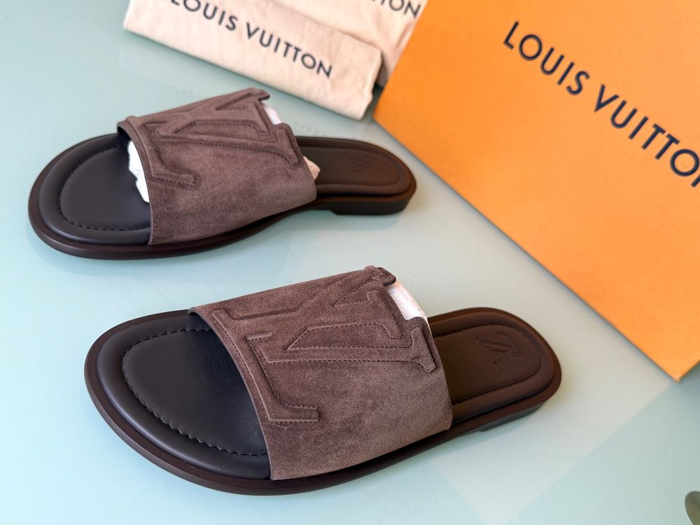 LOUIS VUITTON Lv Embossed Portofino Pantolette Sandal 44 NEU (Neu ...