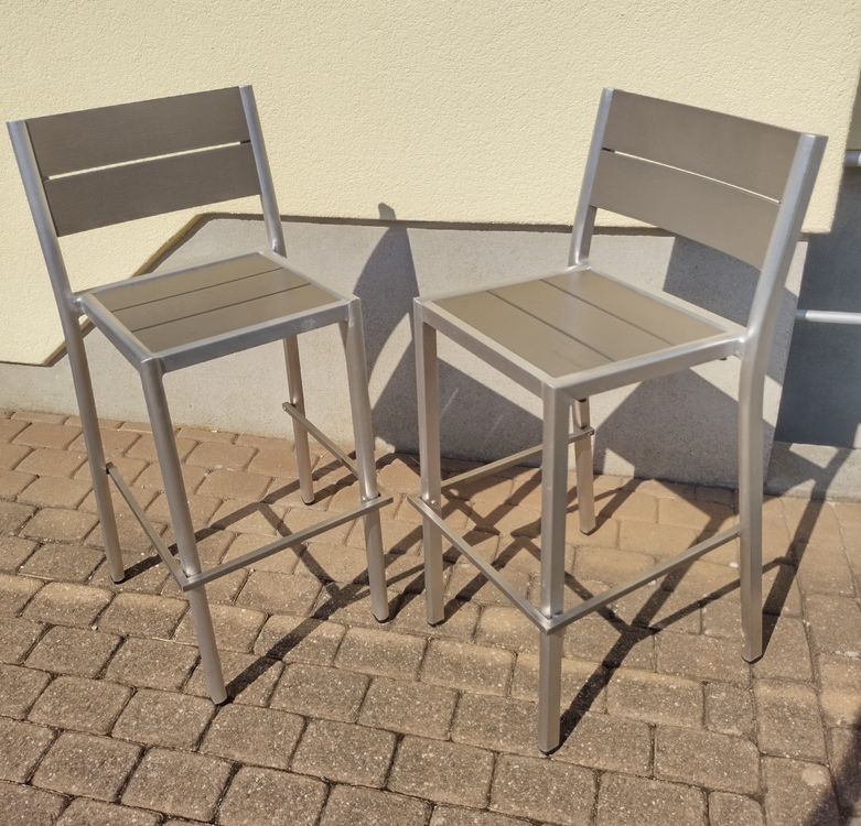 2 Garten Barhocker Aluminium - Gartenstuhl (Gebraucht) in Biberist für ...