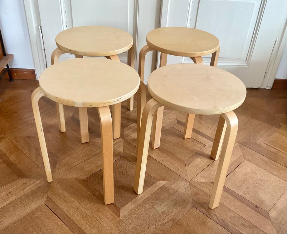 4x IKEA Frosta Hocker Stil Alvar Aalto | Kaufen auf Ricardo