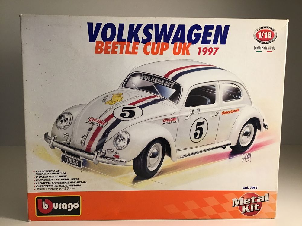 Modellbausatz VW Beetle Cup UK Metall Bburago 1:18 7081 (Gebraucht) in ...