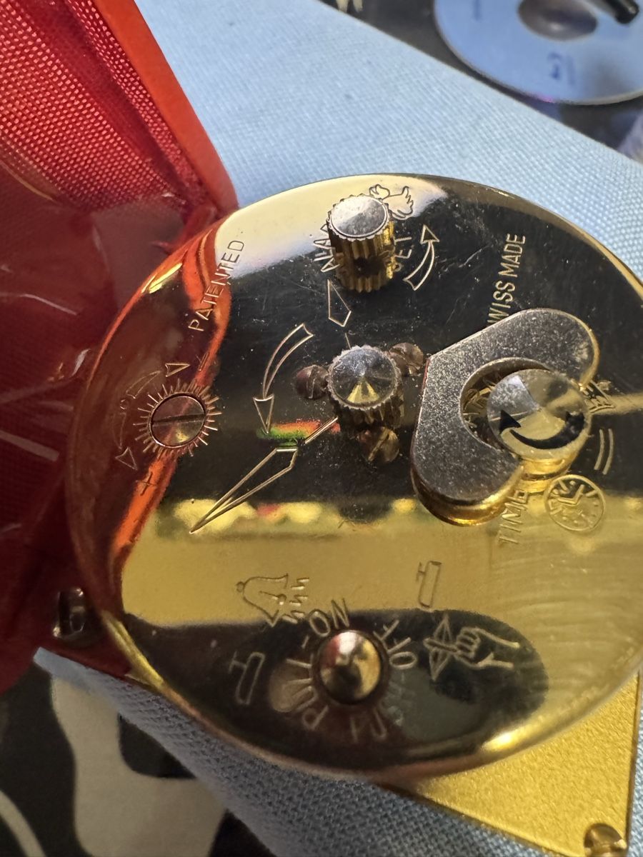 Vintage SWIZA Swiss Made Travel Alarm Clock, Red Leather (Defekt) in ...