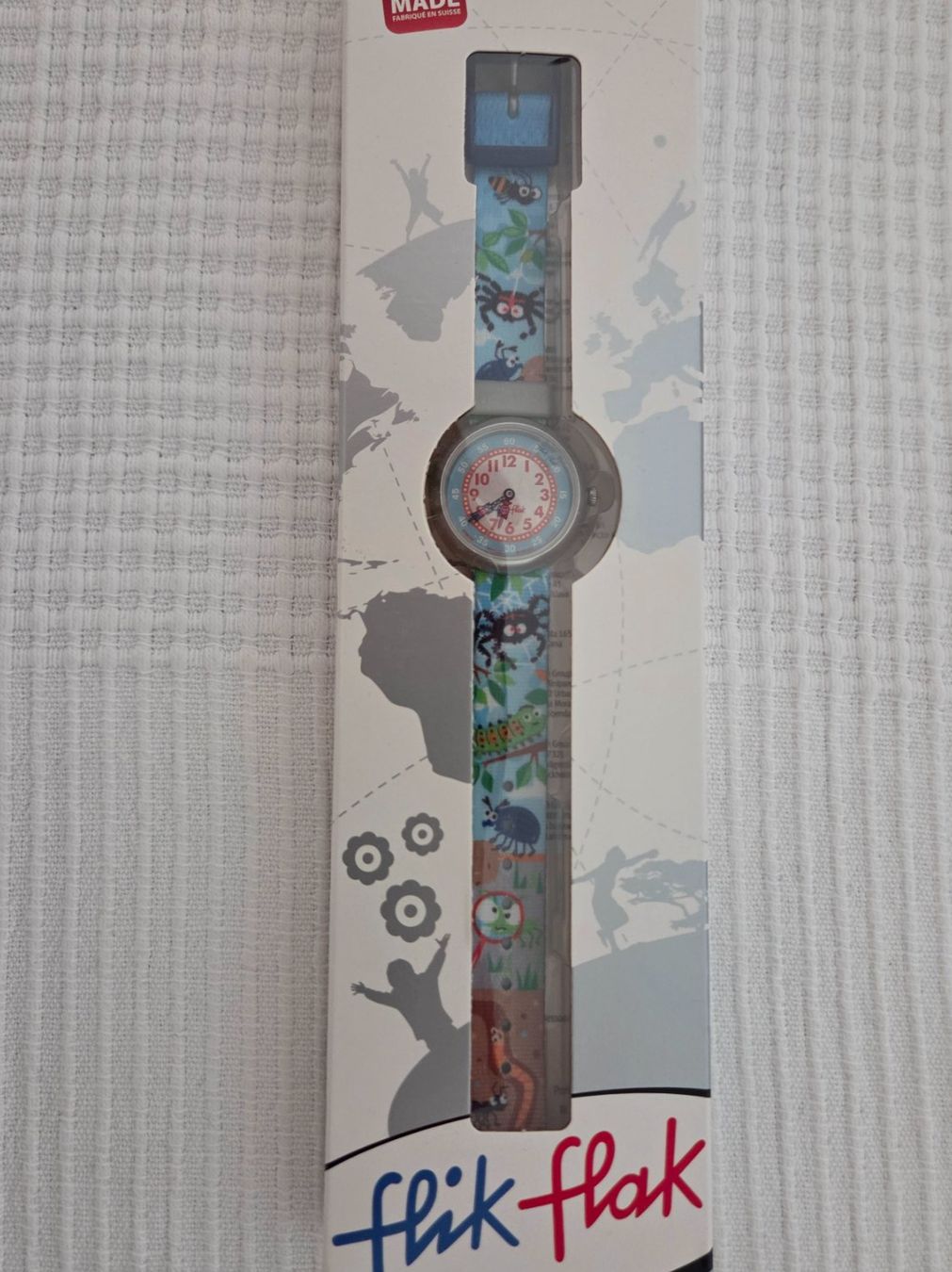 BRAND NEW Flik Flak Watch from Swatch - blue creepy crawlies (Neu und ...