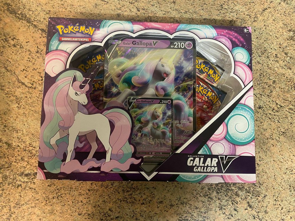 Pokemon Galar Gallopa und 1 Zusatzkarte gross (Neu und originalverpackt ...