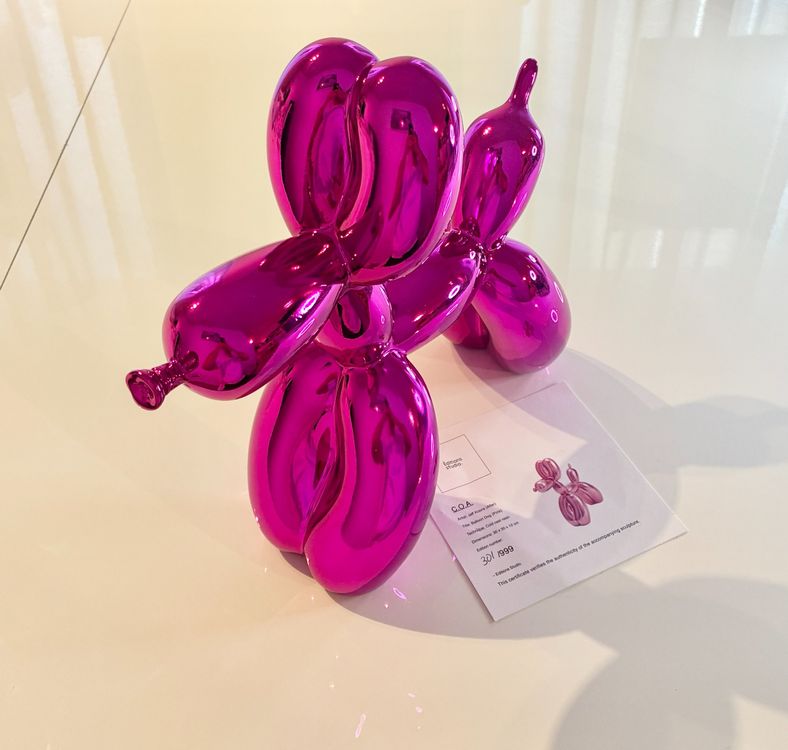 Jeff Koons Balloon Dog Fucsia limited edition box and COA (Usato) a ...