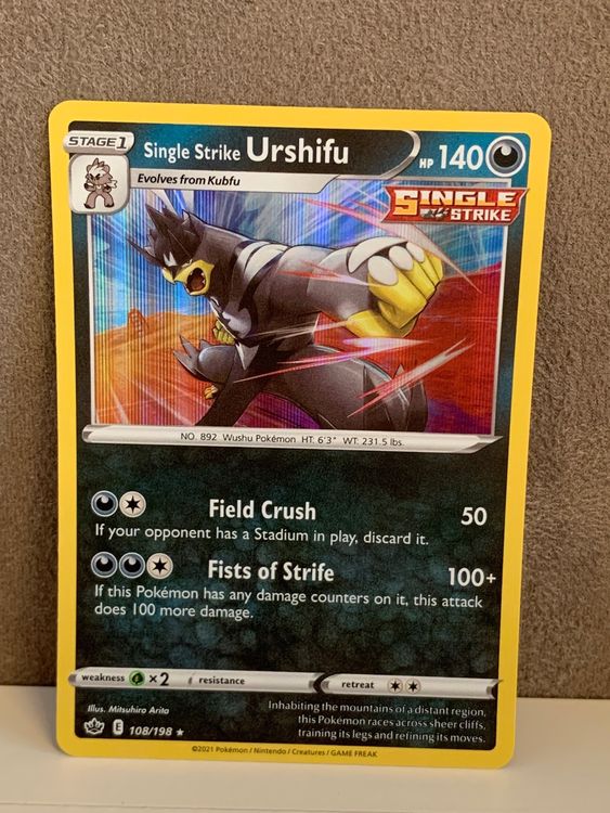 Single Urshifu Holo Rare ENG Chilling Reign Pokemon 108/198 | Kaufen ...