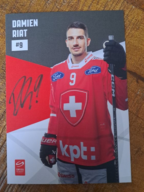 Autogramm Damien Riat ( Biel Geneve Servette LHC Eishockey | Kaufen auf ...