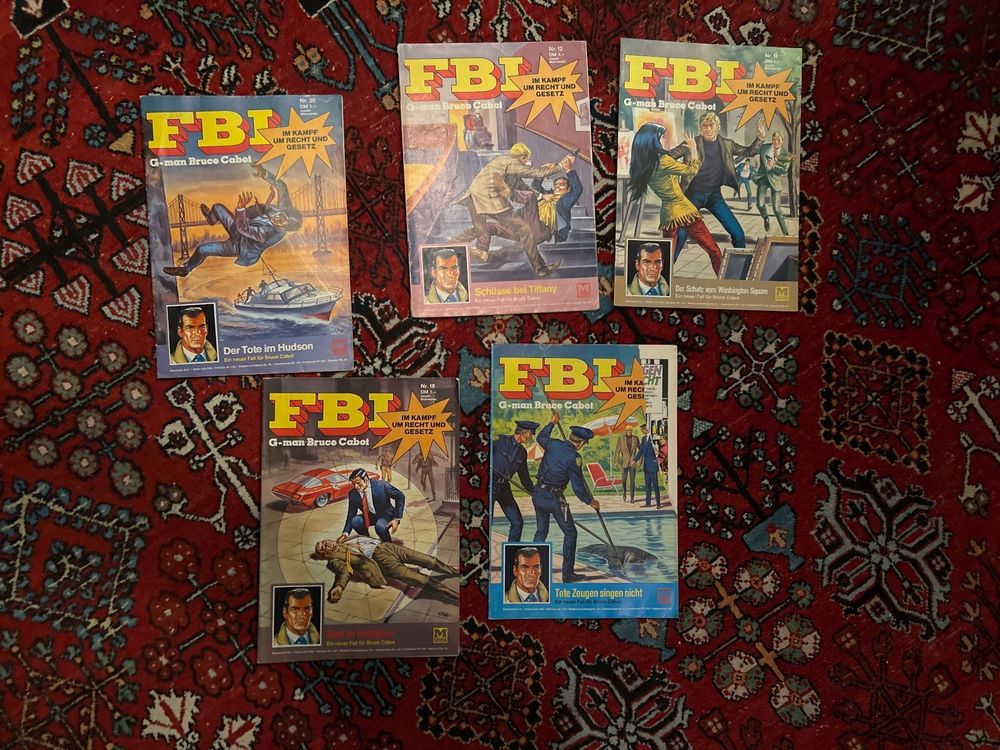 5 x FBI Comics Cover von Klaus Dill Originale vintage (Gebraucht) in ...