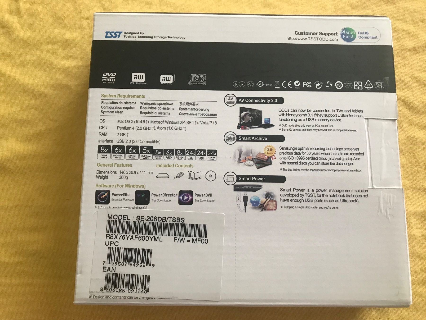 Samsung tragbarer DVD Brenner Modell SE-208DB komplett (D'occasion) à ...