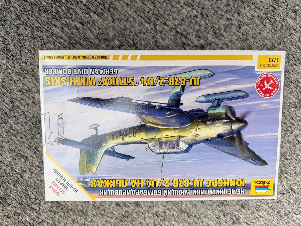 ⭐️ Zvezda 1:72 Stuka With Skis 7323 Bausatz ⭐️ (Neu und ...