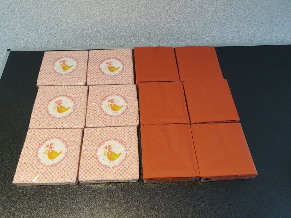 Servietten - 12 Packungen - 25cm x 25cm | Kaufen auf Ricardo