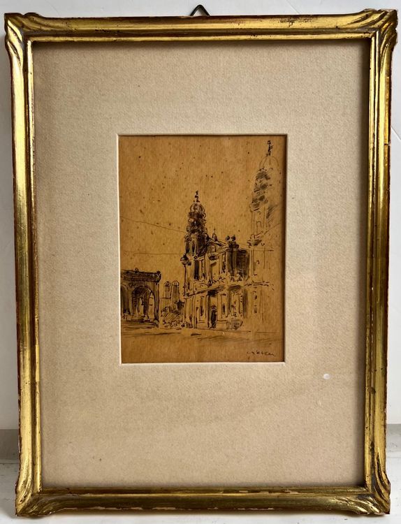 Antike Stadt Szene Aquarell Signiert. (Gebraucht) in Neuhausen am Rheinfall für CHF 45 – mit ...