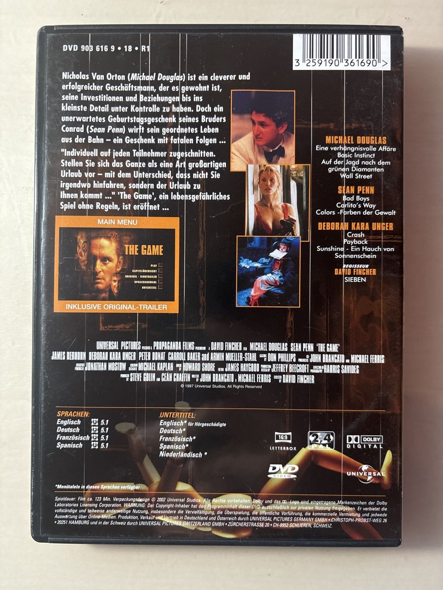 The Game (DVD) - Michael Douglas, Sean Penn - Top Film (Neu (gemäss ...