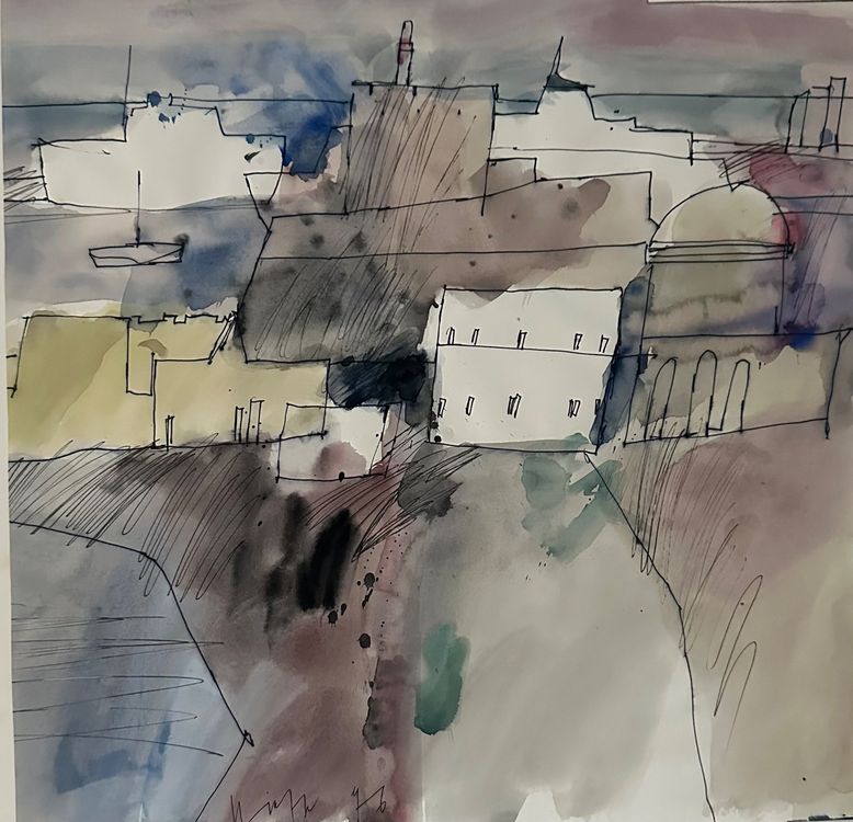 Kurt Wirth (1917-1996) Häuser Ansicht Aquarell | Kaufen auf Ricardo