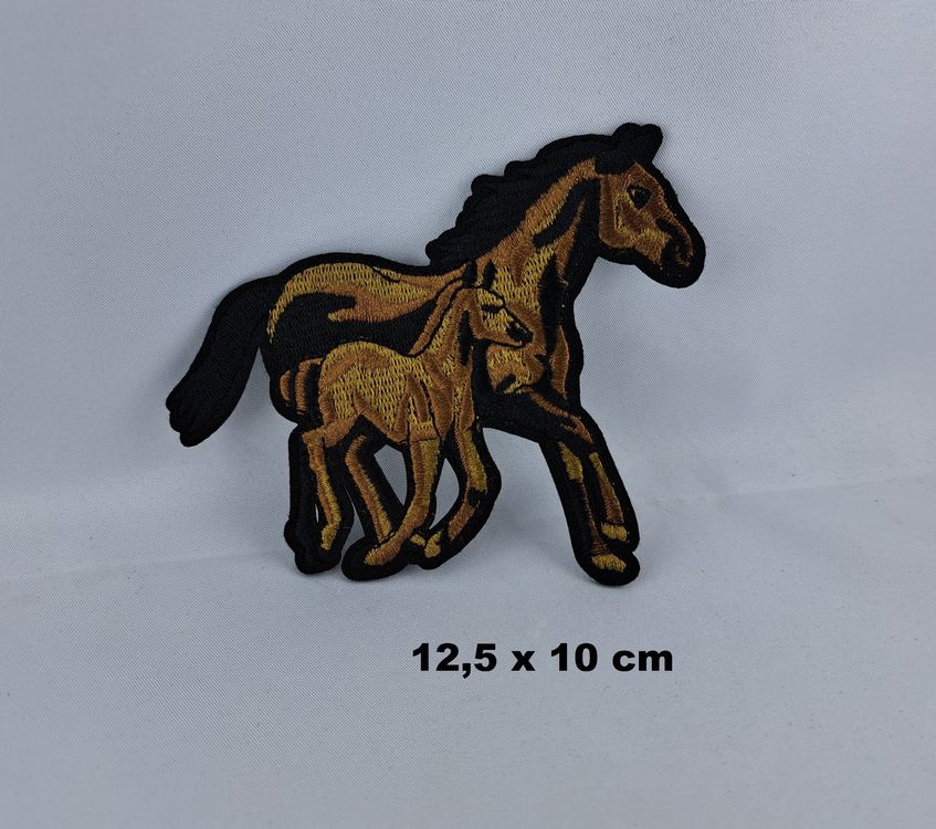 PFERD mit FOHLEN - Aufnäher - Aufbügler - 12,5x10cm | Kaufen auf Ricardo