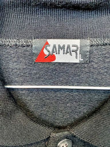 Vintage SAMAR Black Long Sleeve Polo Shirt with G.S.I. Roma (Gebraucht ...