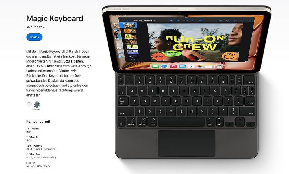 Magic Keyboard 11" schwarz (Gebraucht) in Zürich für CHF 149 – mit ...