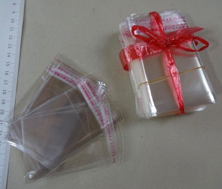 Cellophan kleine Beutel ca 100 4 x 4 cm selbstklebend (Neu und ...