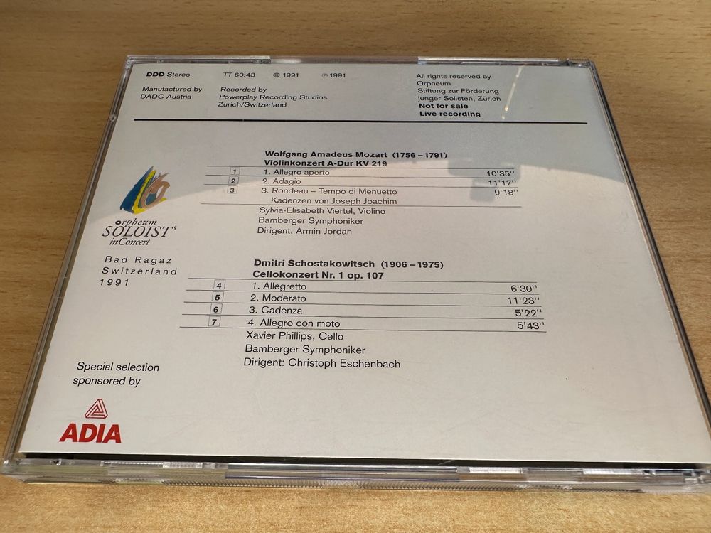 E2 Viertel Phillips Violinkonzert A-Dur KV 219 Nr 1 107 (Gebraucht) in ...